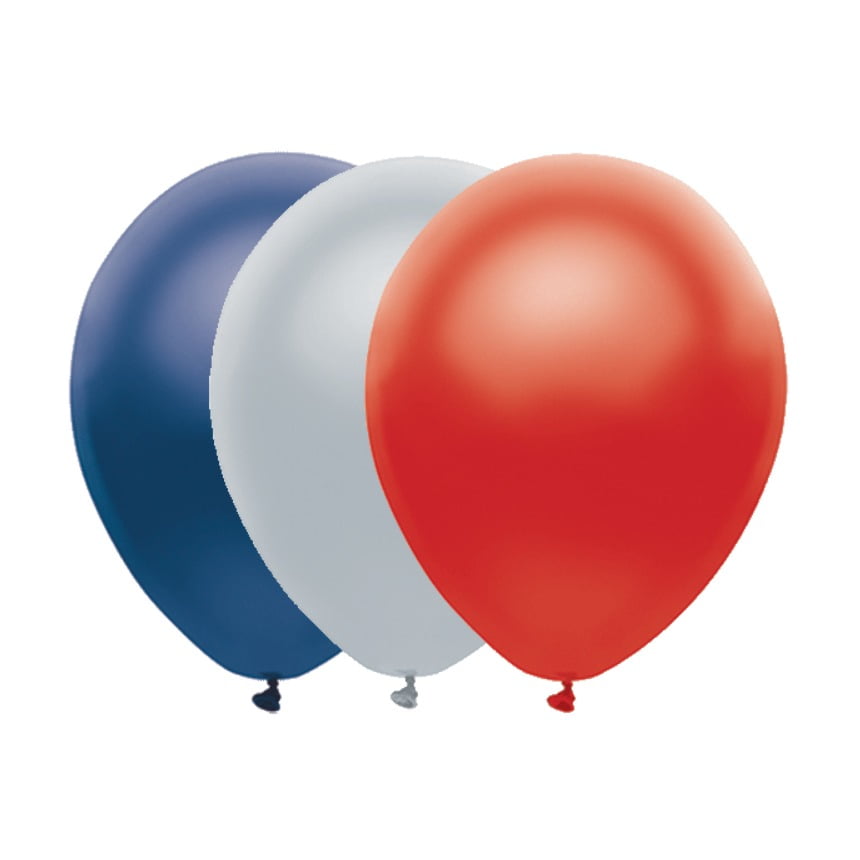 Football Team Fan Solid 3-Color Party 11" Latex Balloons, 6 CT, Navy ...