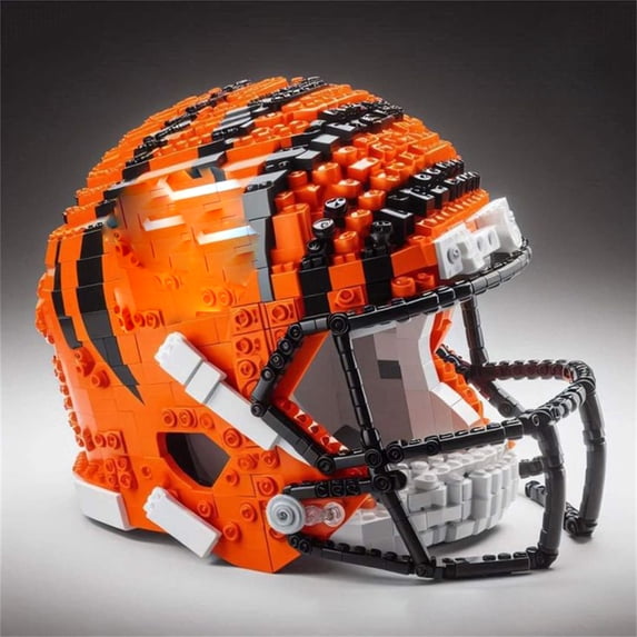 Football Team Helmet Creative Building Block Set for All Ages, Detailed ...
