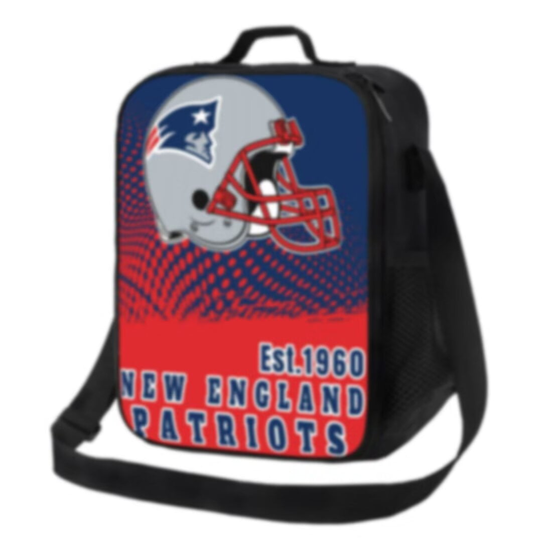 Football Team Insulated Lunch Bag 3D Printed Patriots Helmet Logo Lunch ...
