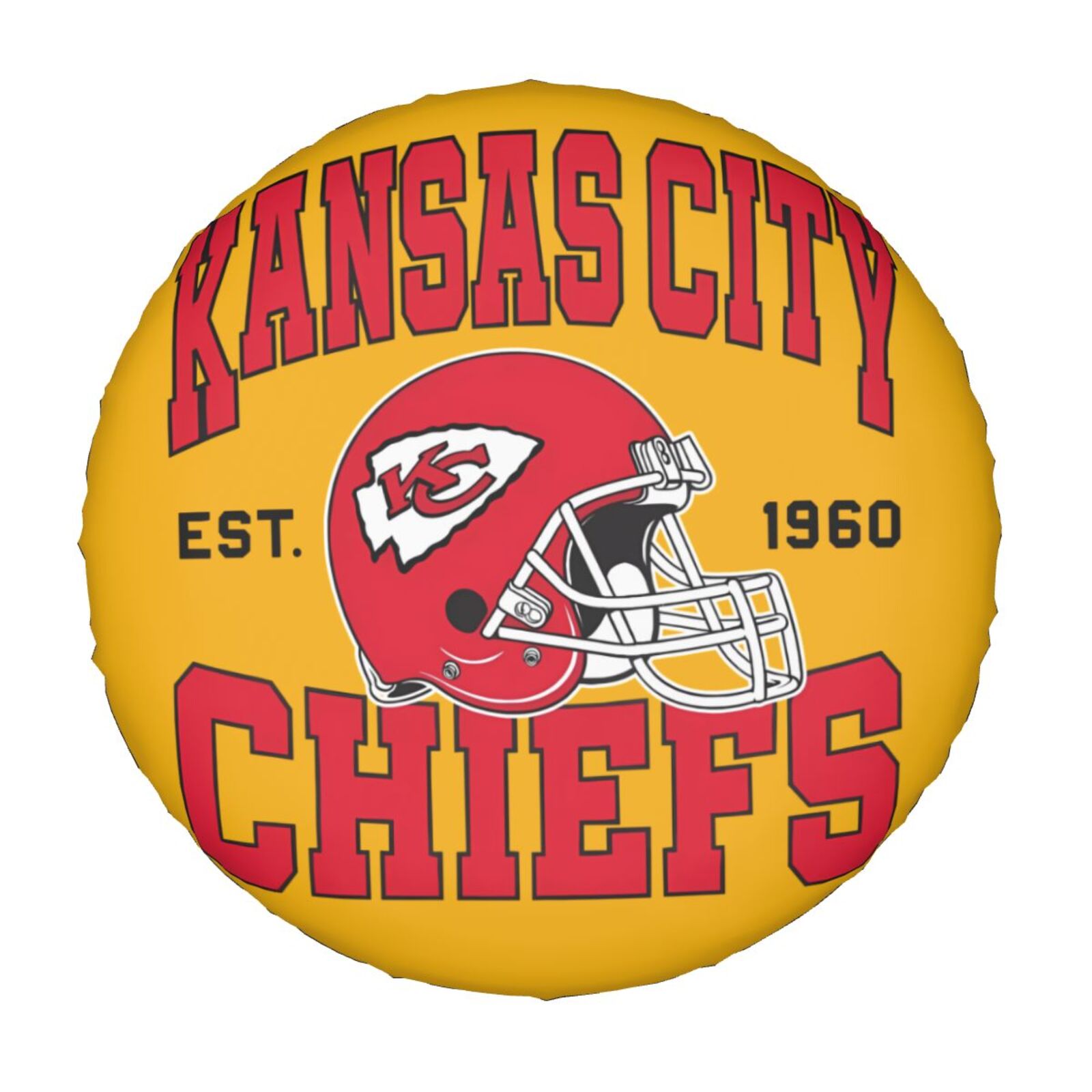 Football Team KC Chiefss Tire Dust Cover, Keep Spare Tire Clean ...