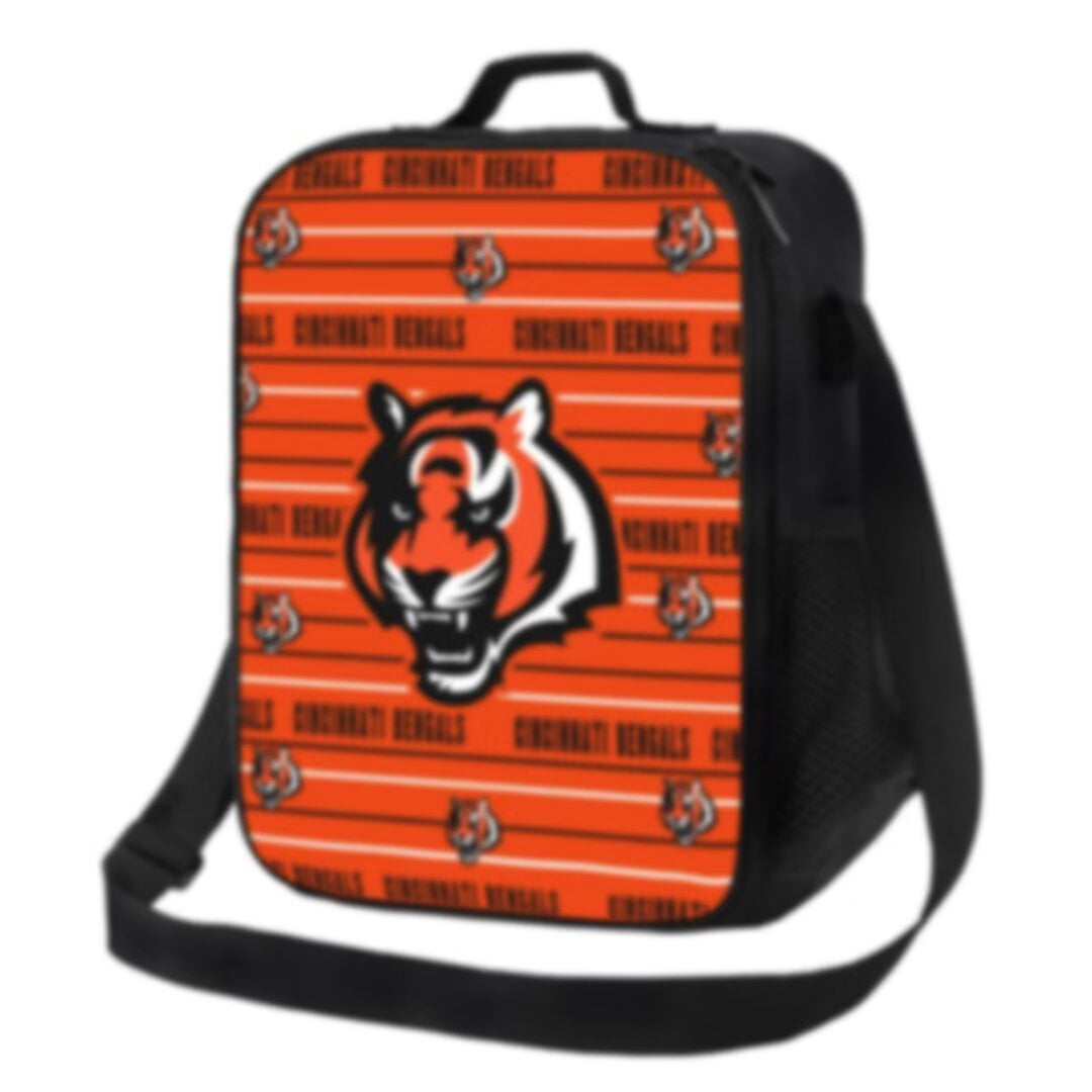 Football Team Lunch Bag Bengals Lunch Box with Adjustable Shoulder ...