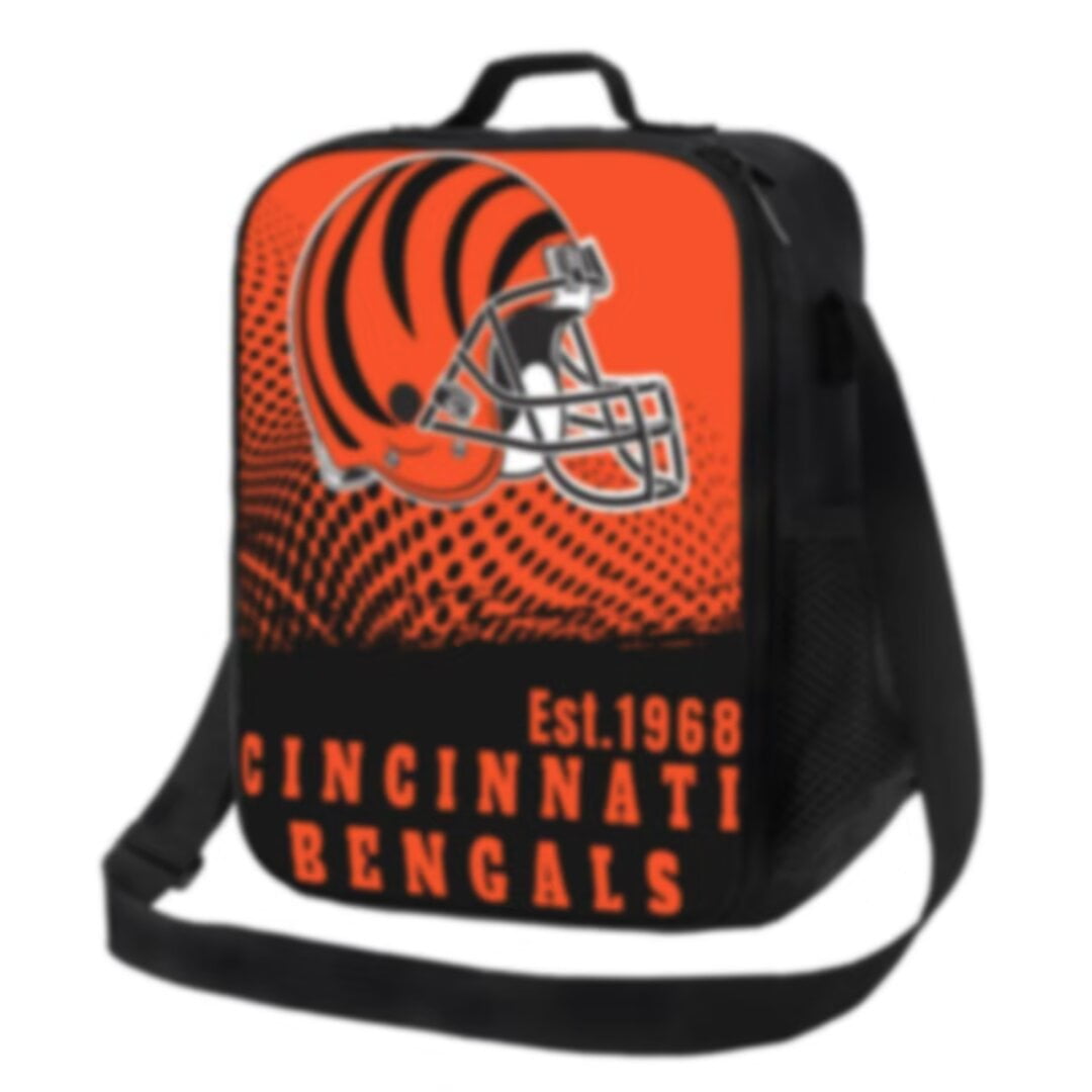 Football Team Lunch Box Reusable Lunch Bag 3D Printed Bengals Helmet ...
