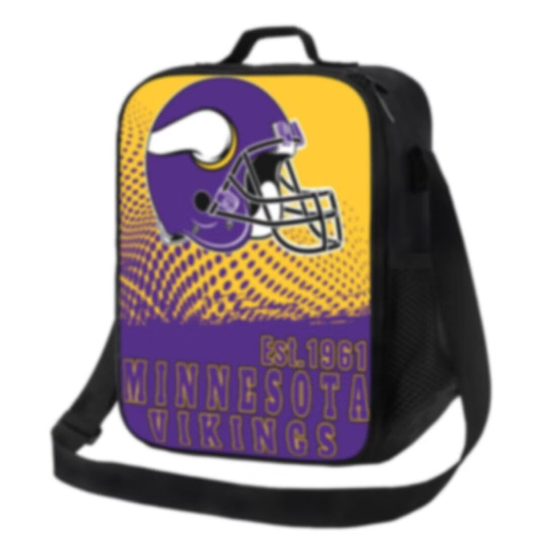 Football Team Vikings Lunch Bag 3D Printed Vikings Helmet Logo Lunch ...