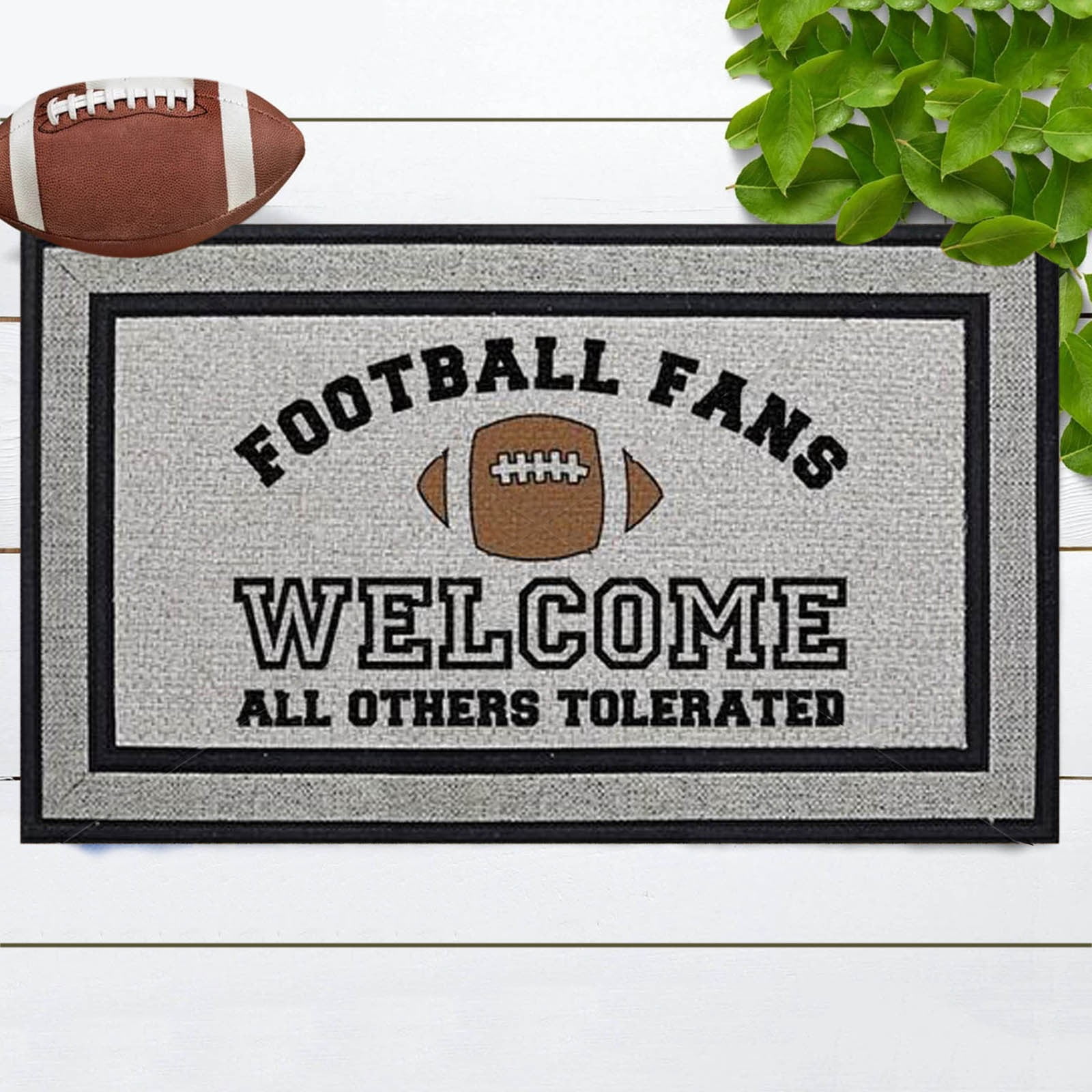 Football Them Funny Welcome Doormat Non Slip Mat Gift Mat Funny Home ...