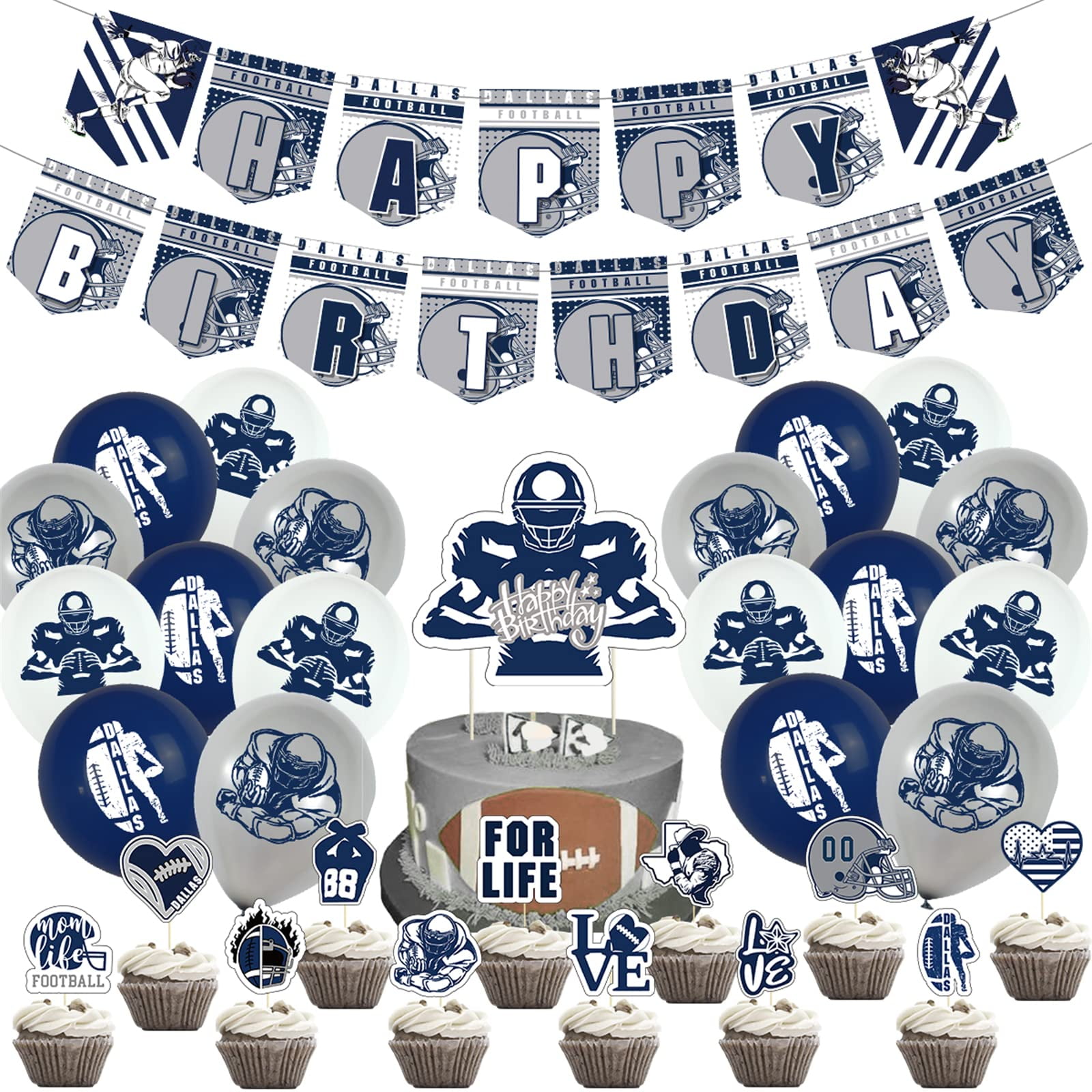 Football Theme Birthday Decorations CM31 Coll Football Team Happy ...