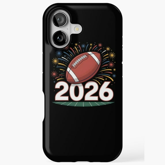 Football Theme New Year 2026 Celebration Art iPhone 17 through 11 Pro ...
