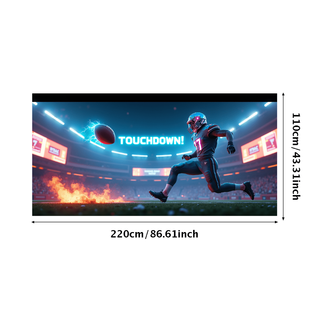 Football Themed Glowing Touchdown Banner Backdrop Background for Sports ...