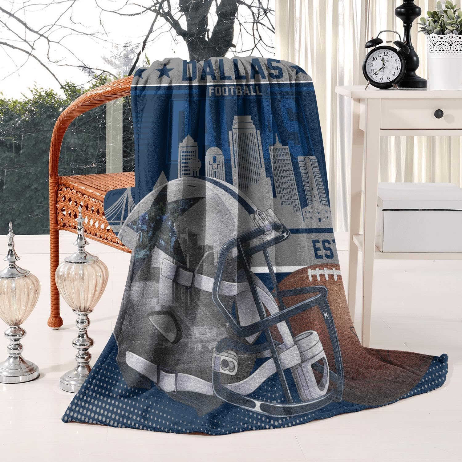 Football Throw Blanket Sports Theme Furry Blankets Gifts, Fleece ...
