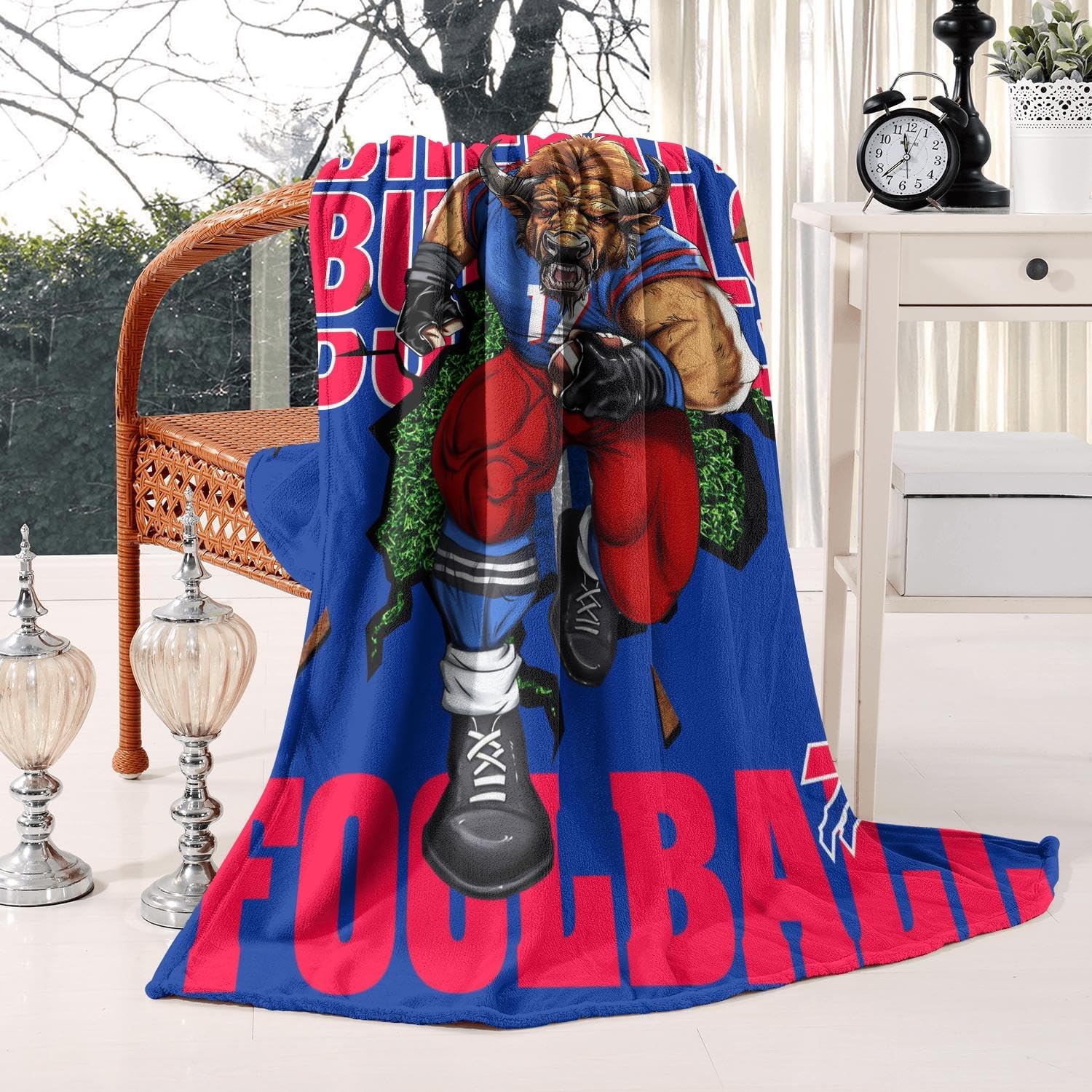 Football Throw Blanket Sports Theme Furry Blankets Gifts, Fleece ...