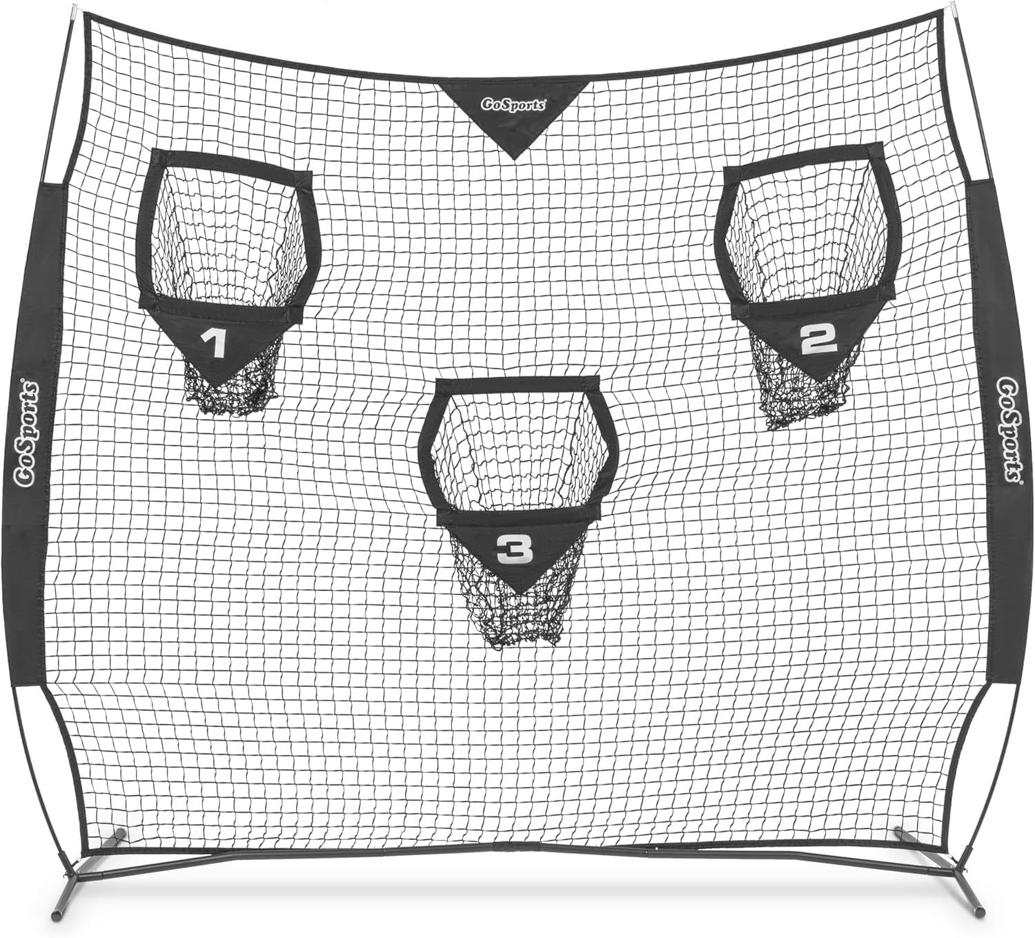 Football Throwing Net - 8 x 8 ft or 6 x 6 ft Nets - Choose Black or Red ...