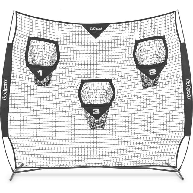 Football Throwing Net - 8 x 8 ft or 6 x 6 ft Nets - Choose Black or Red ...