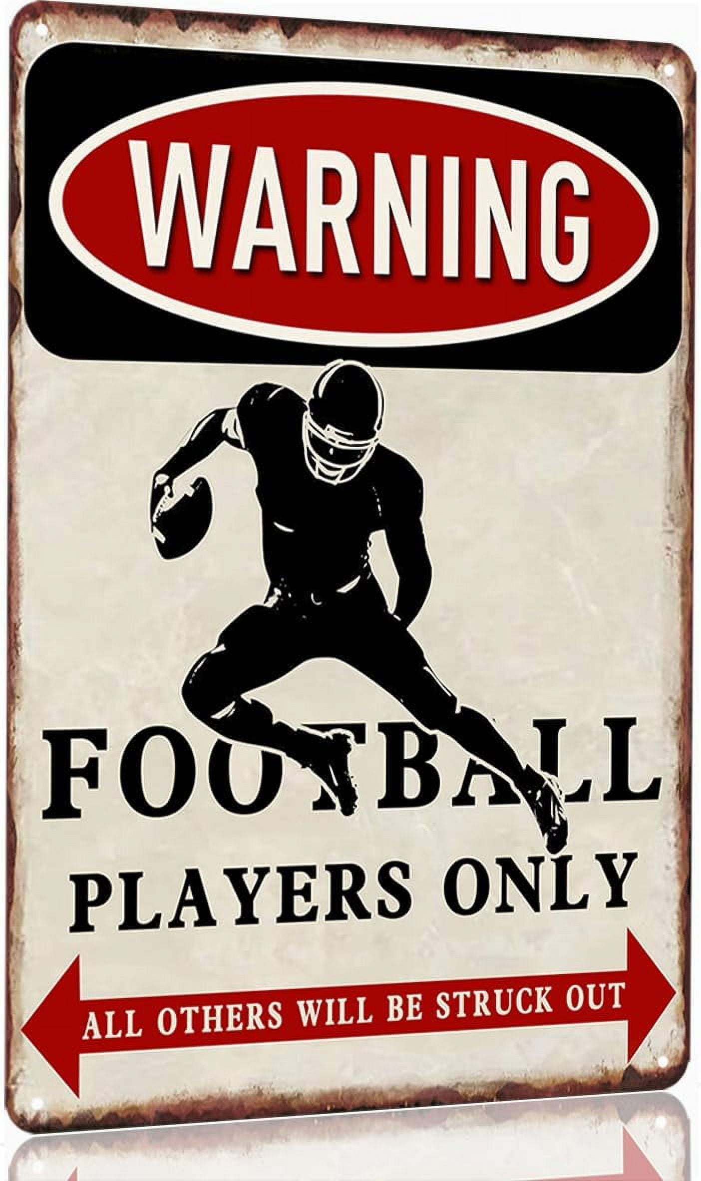 Football Tin Sign Football Decor Gifts For Boys 8-12 Football Posters ...