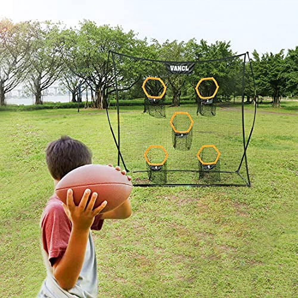 Football Training Net Portable 7X7ft Knotless Quarterback Throwing Net ...