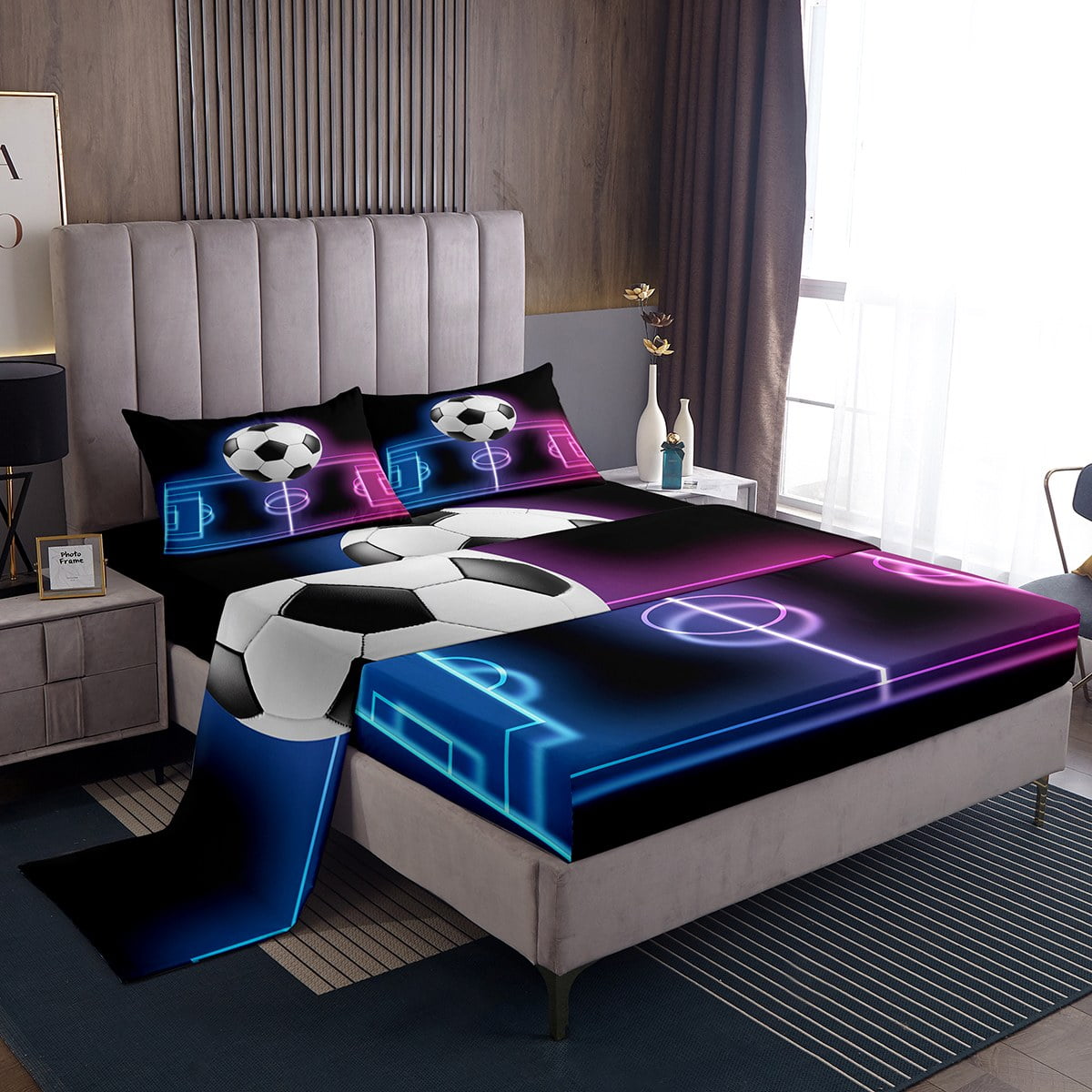 Football Twin Bed Sheets Sports Sheets Teen Football Lover Sheet Set ...