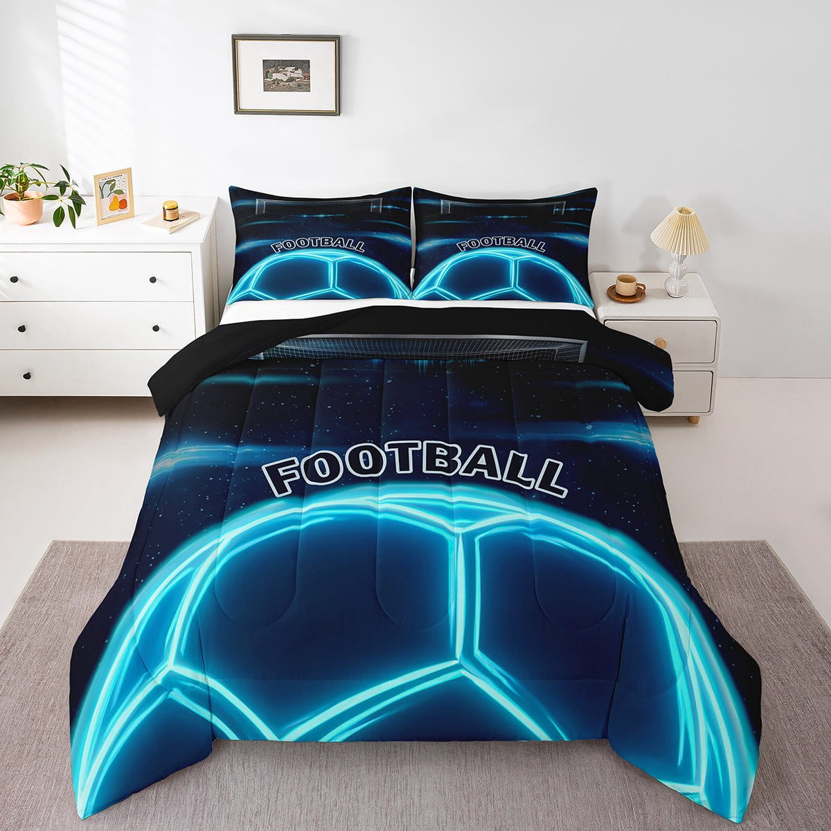 Football Twin Comforter Set Sports Bedding Sets Football Game Sports ...