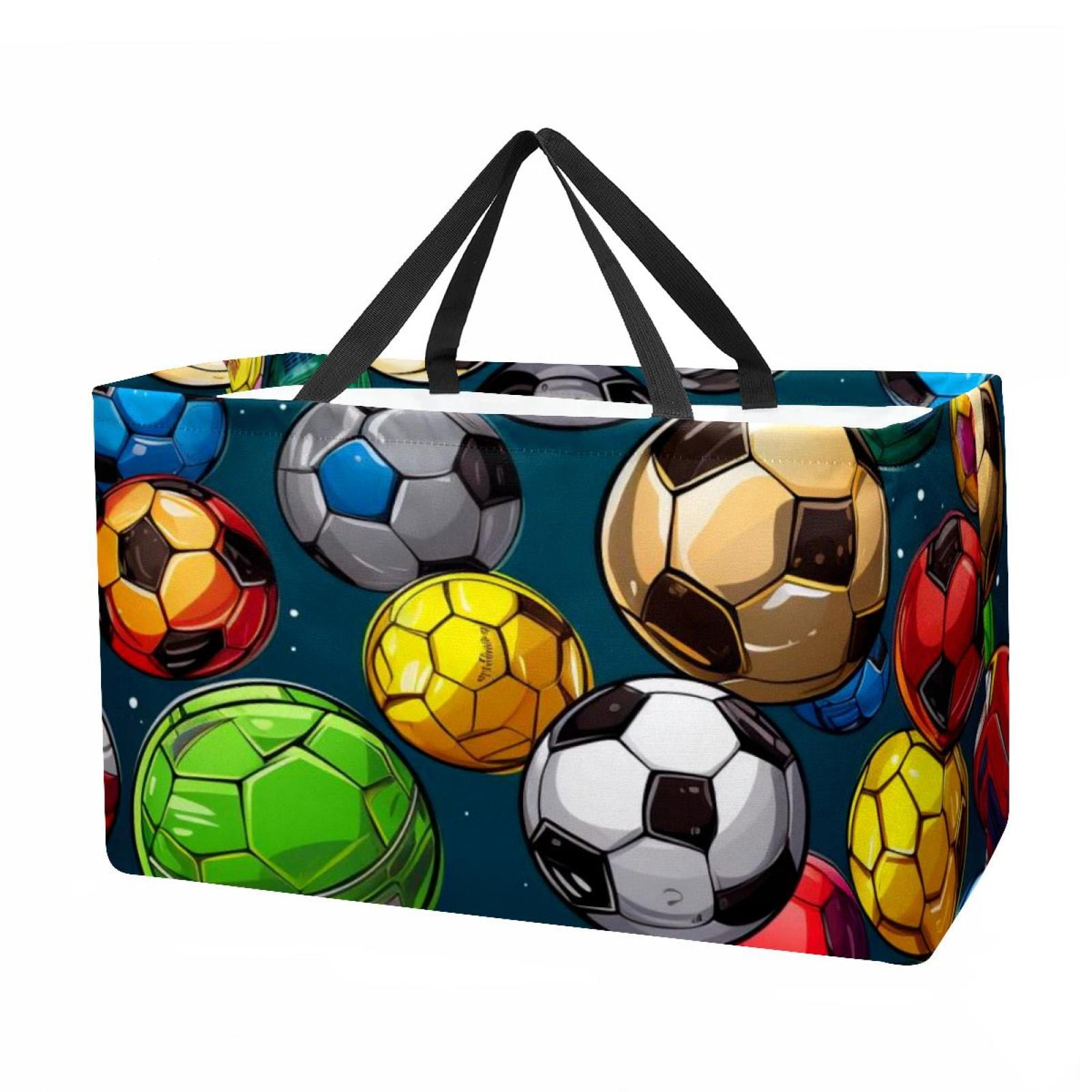 Football Versatile Oxford Cloth Reusable Storage Box - Foldable, Large ...