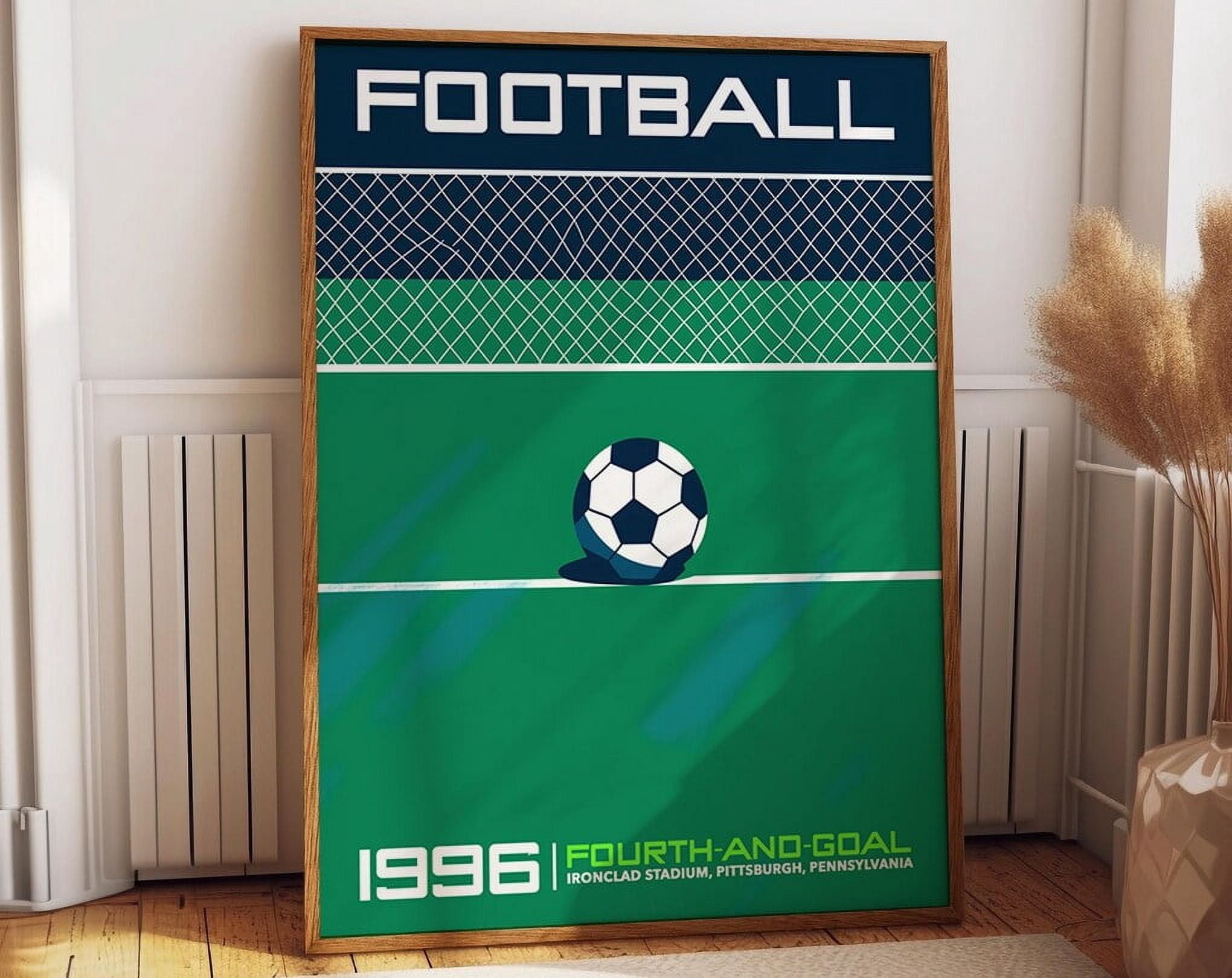 Football Wall Art - Retro Soccer Game Wall Decor - Pittsburgh Football ...