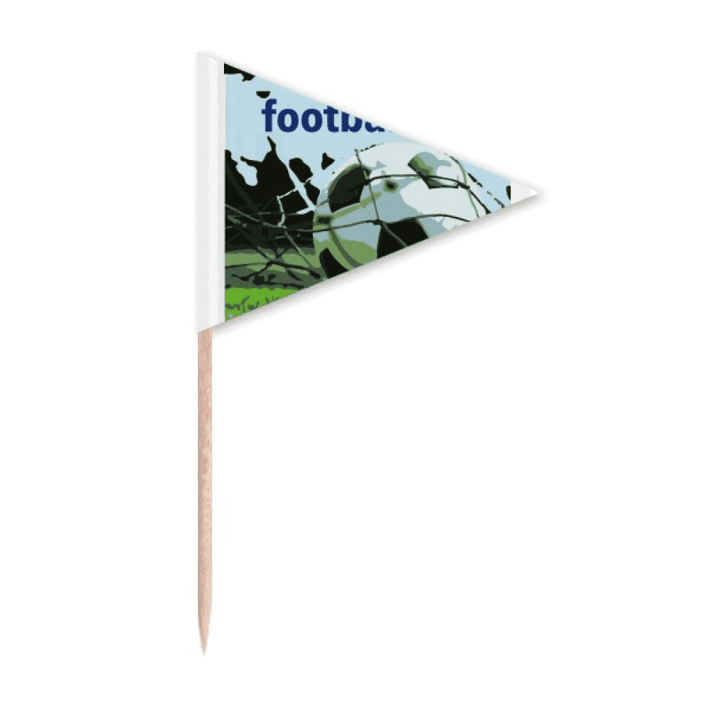 Football World First Movement Toothpick Triangle Cupcake Toppers Flag ...