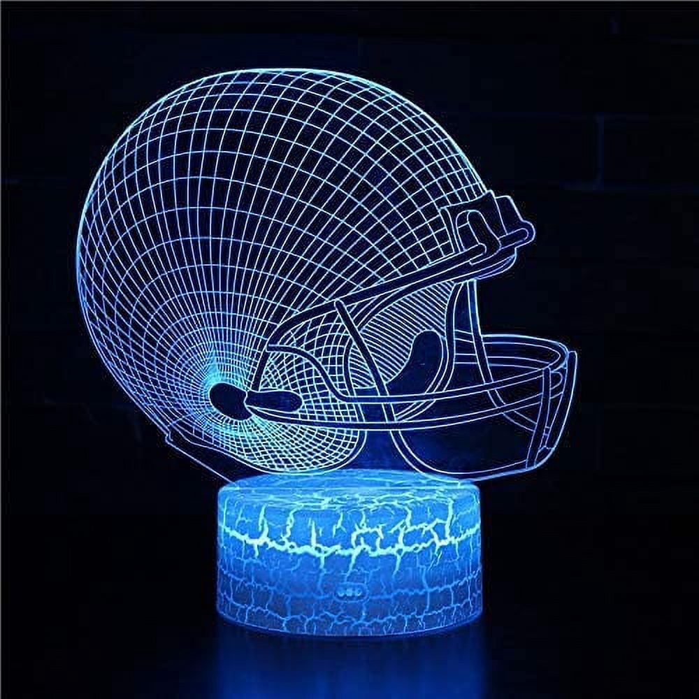 Football cap 3D Night Light,3D Illusion Lamp 16 Color Change Decor Lamp ...