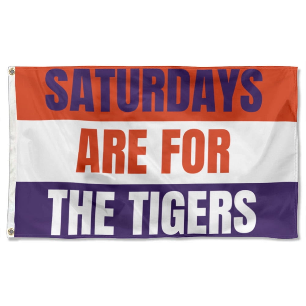 Football flag Saturdays are for the Tigers flags Banner Home Yard ...