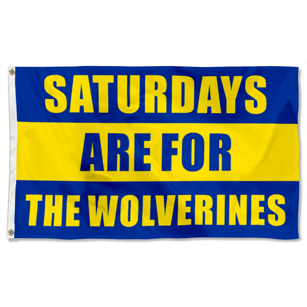 Football flag Saturdays are for the Wolverines flags Banner Home Yard ...