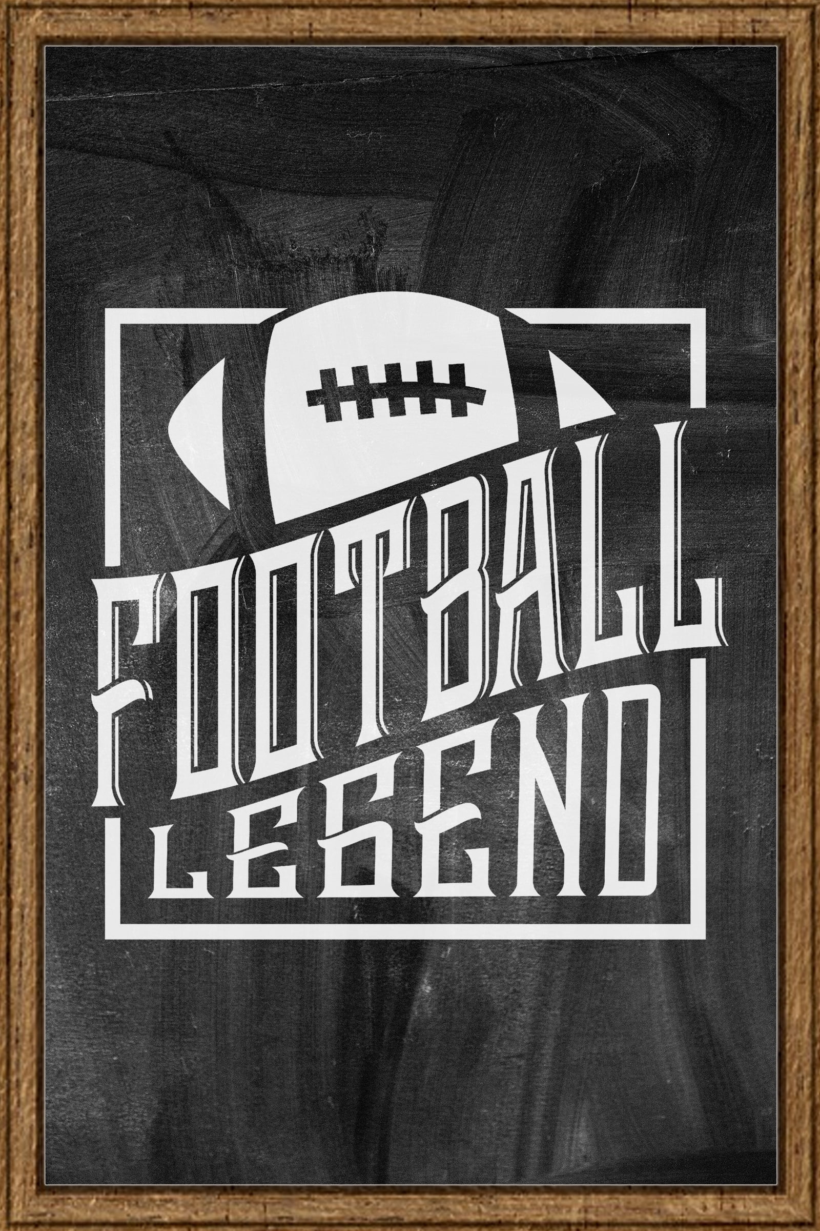Football legend fancy caps sports Tin Sign Chalk Board Wall Art Decor ...