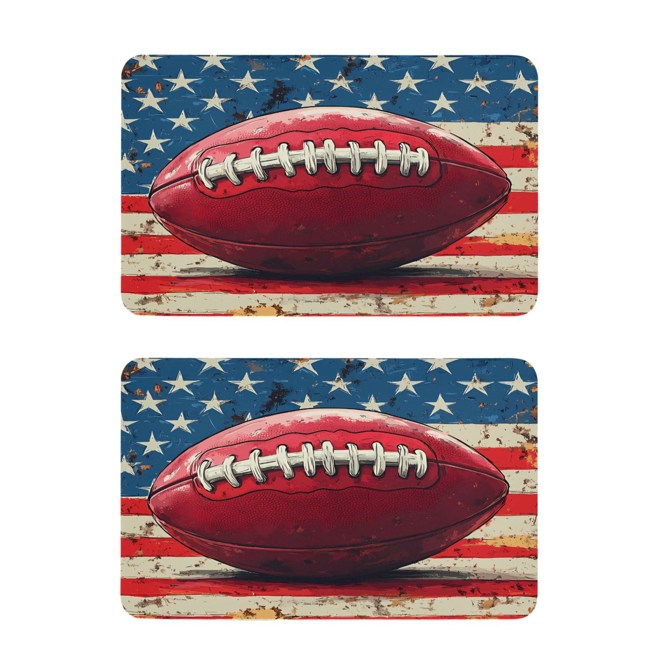 Football on American Flag Strong Fridge Magnets Refrigerator Magnets ...