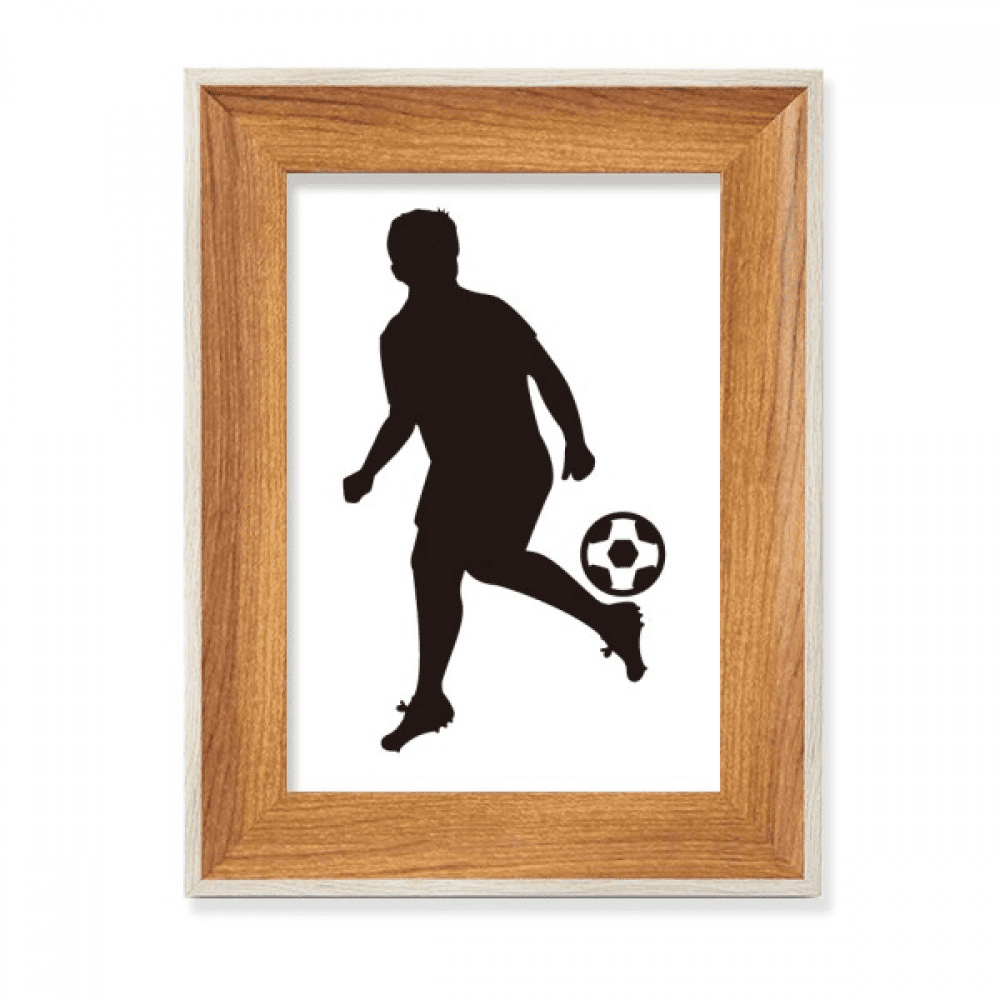 Football soccer Sports Outline Desktop Wooden Photo Frame Display ...