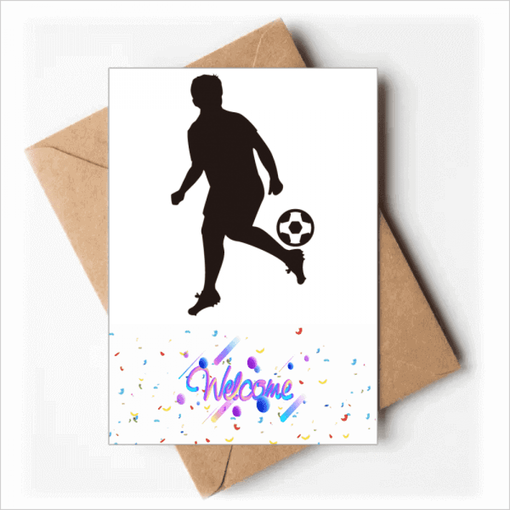 Football soccer Sports Outline Welcome Back Greeting Cards Envelopes ...
