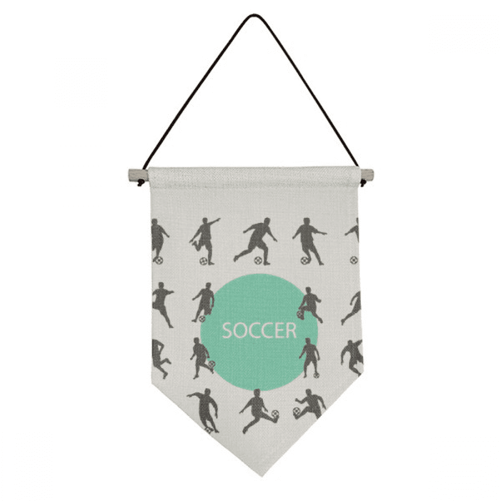 Football soccer Sports Outlines Canvas Flag Hanging Wall Art Decor ...