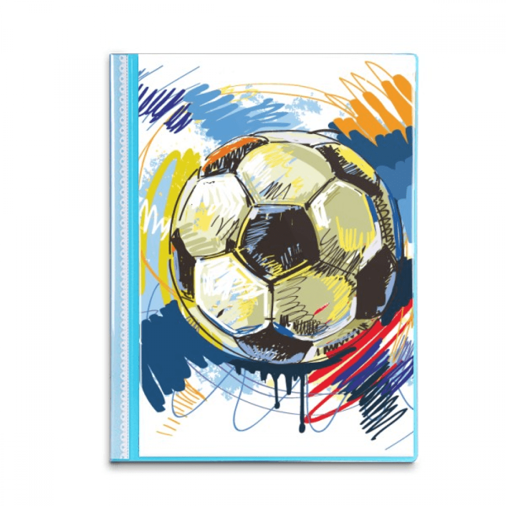 Football soccer Sports Painted Book Sheet Protectors Portfolio Binder ...