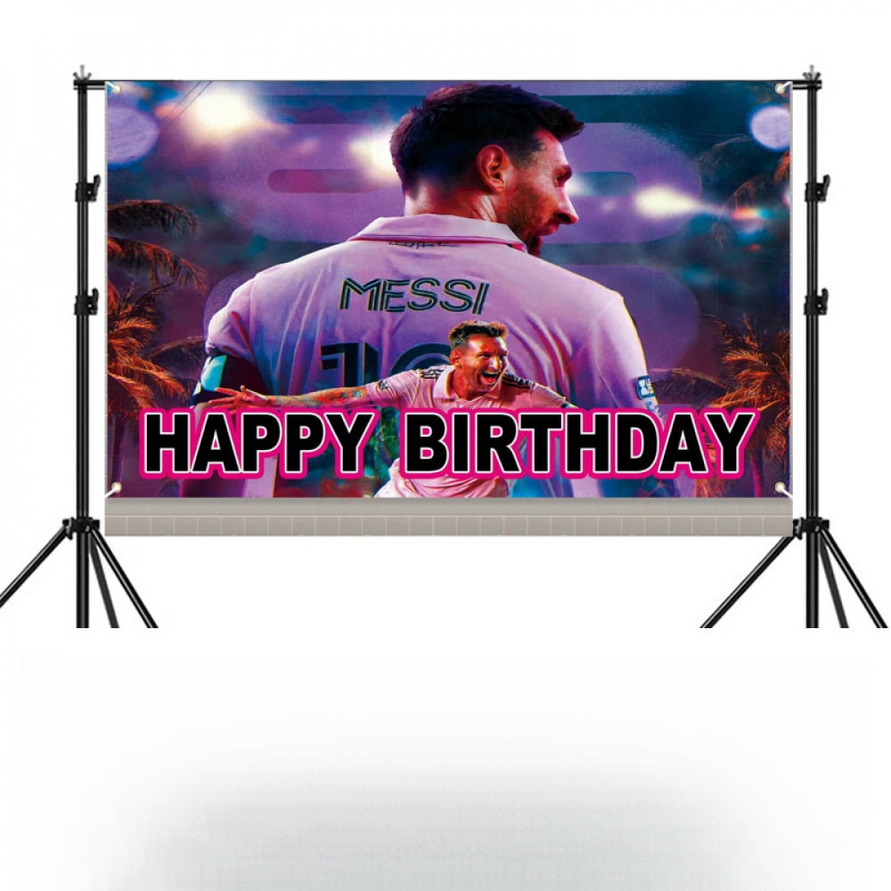 Football star Happy Birthday banner, football star birthday decoration ...