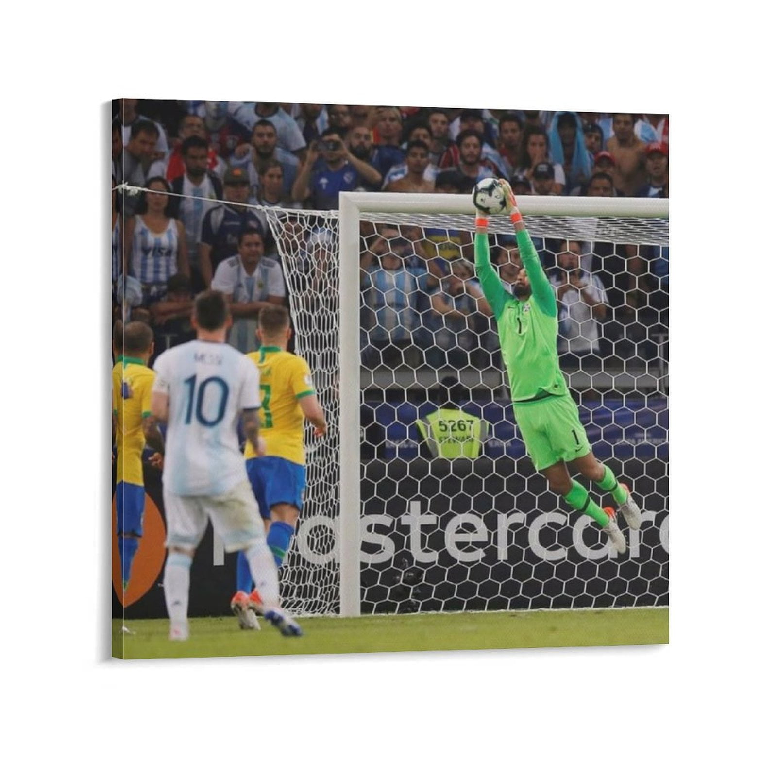Footballer Goalkeeper Alisson Becker Canvas Poster Painting On Canvas ...