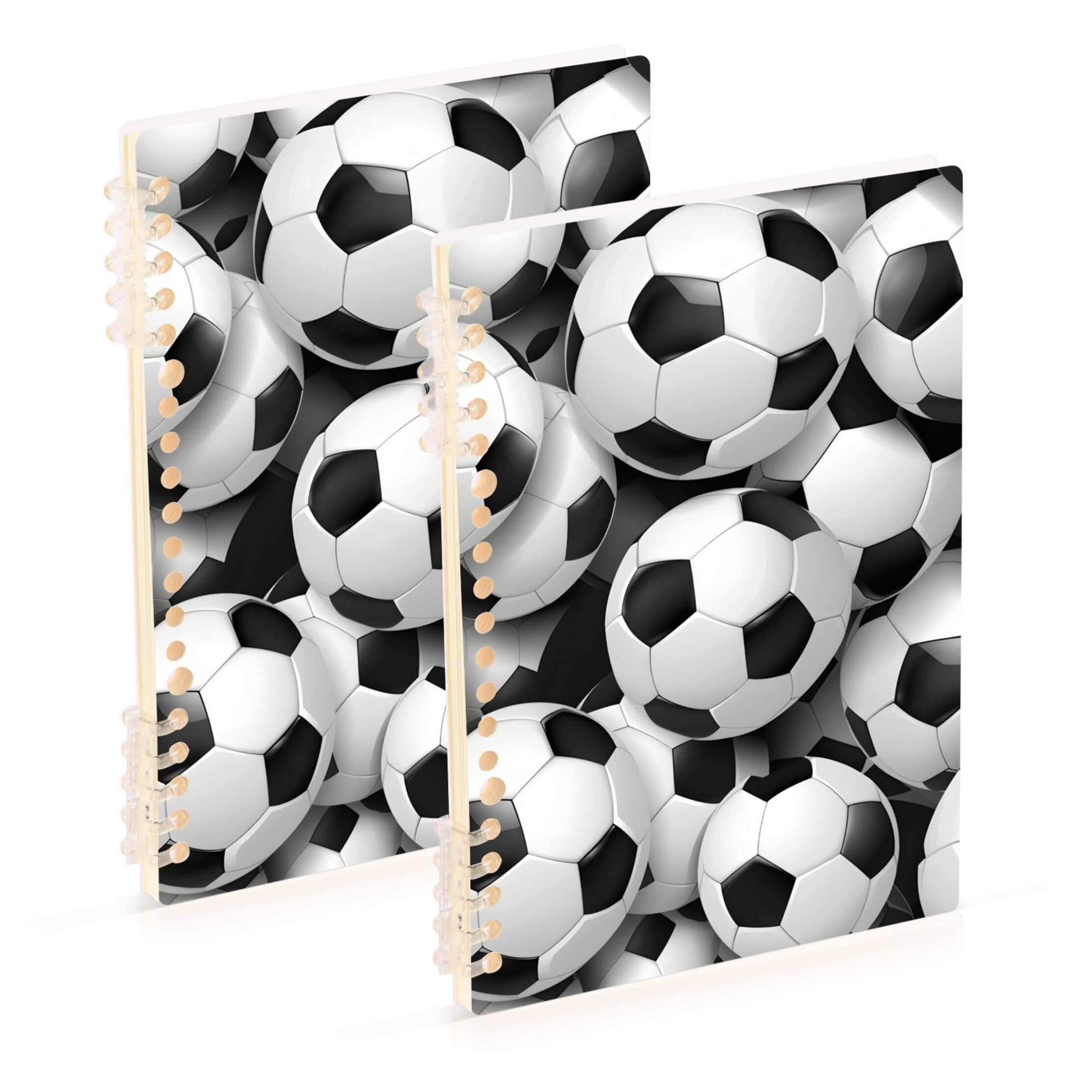 Footballs Full Ring Binder Notebook Journey Note Diary College Ruled ...