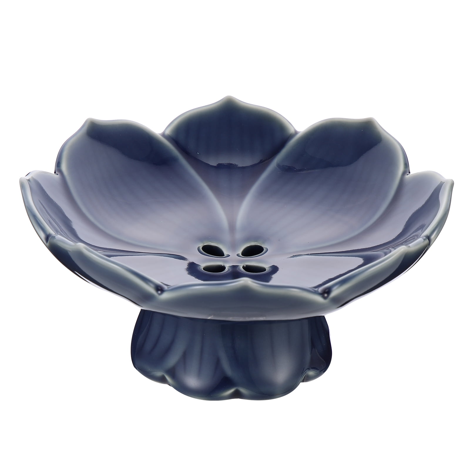 Footed Fruit Bowl Ceramic Fruit Plate Chinese Style Fruit Tray Dried ...