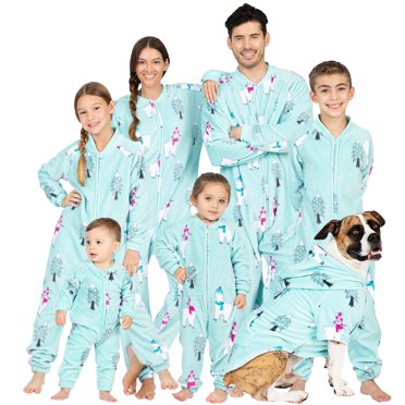 Footed Pajamas - Family Matching Green Christmas One Pieces for Boys ...