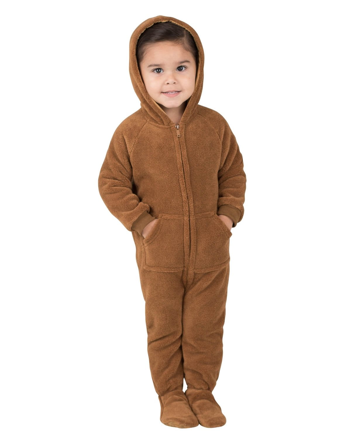 Footed Pajamas - Teddy Bear Infant Hoodie Chenille One Piece - Infant ...