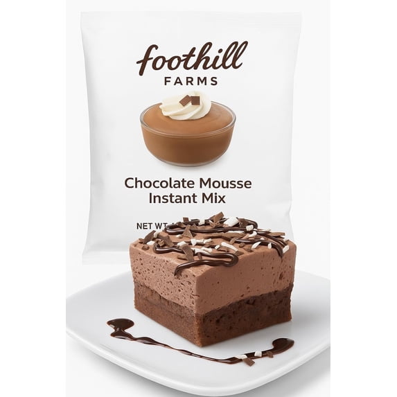 Foothill Farms Chocolate Mousse Instant Mix – 16 oz Pouch, Easy No-Bake ...