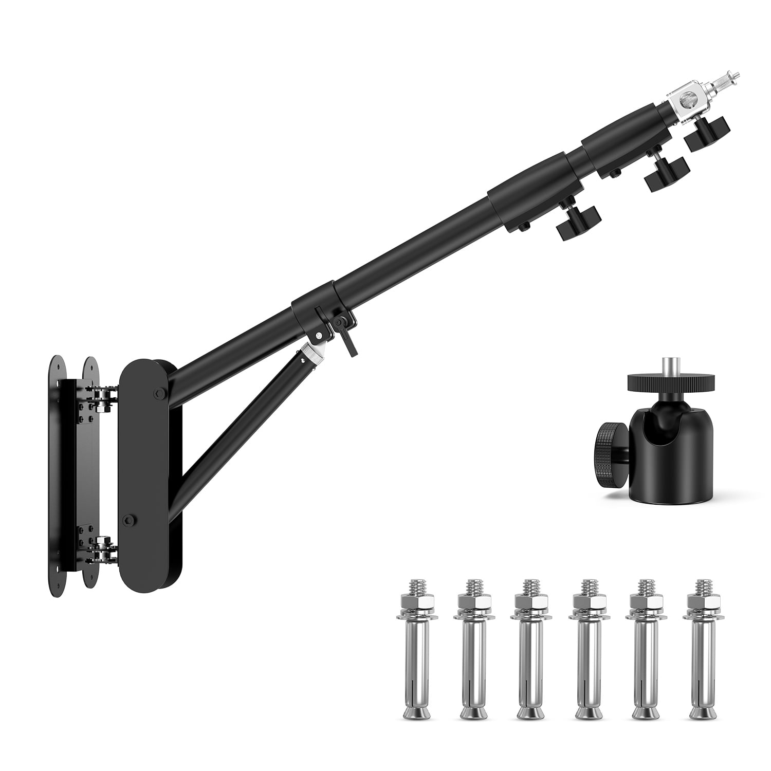 Footield 73" Light Stand Wall Mounting Triangle Boom Arm with 180 ...