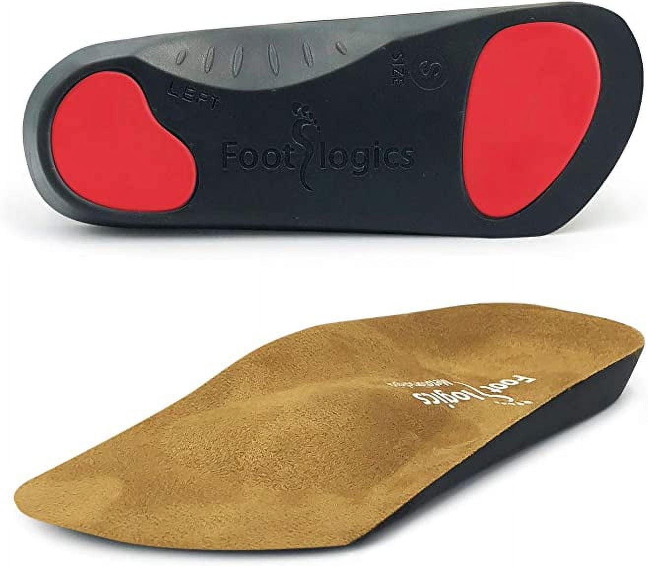 Footlogics 3/4 Length Orthotic Shoe Insoles with Built-in Raise for ...