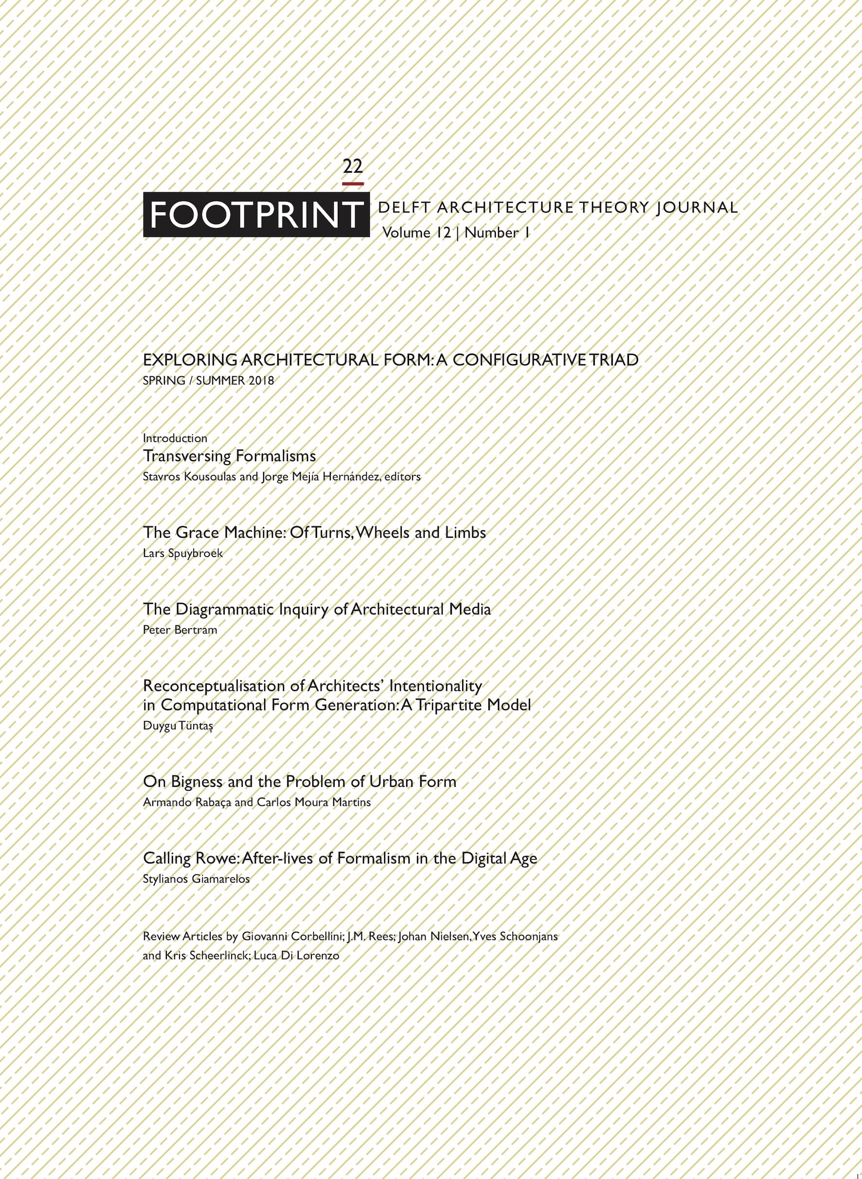Footprint 22, Vol. 12, No. 1: Exploring Architectural Form a ...