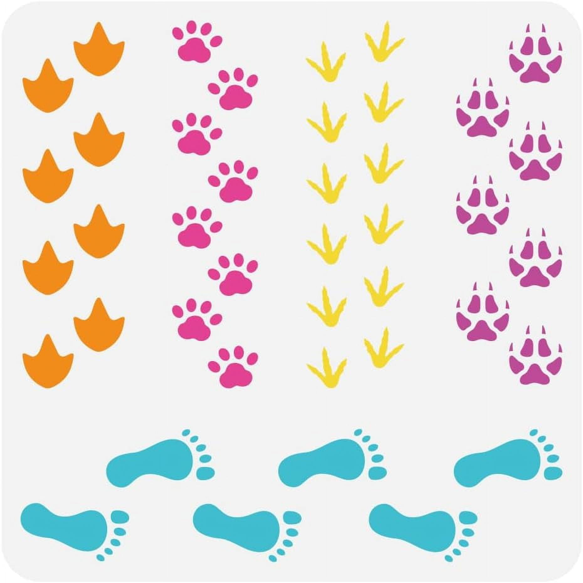 Footprint Painting Stencil 11.8x11.8 inch Large People Footprint ...