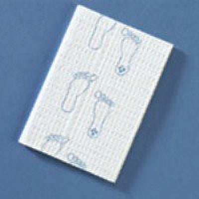 Footprint Procedure Towel, 13-1/2 X 18 Inch White / Mauve Footprints ...