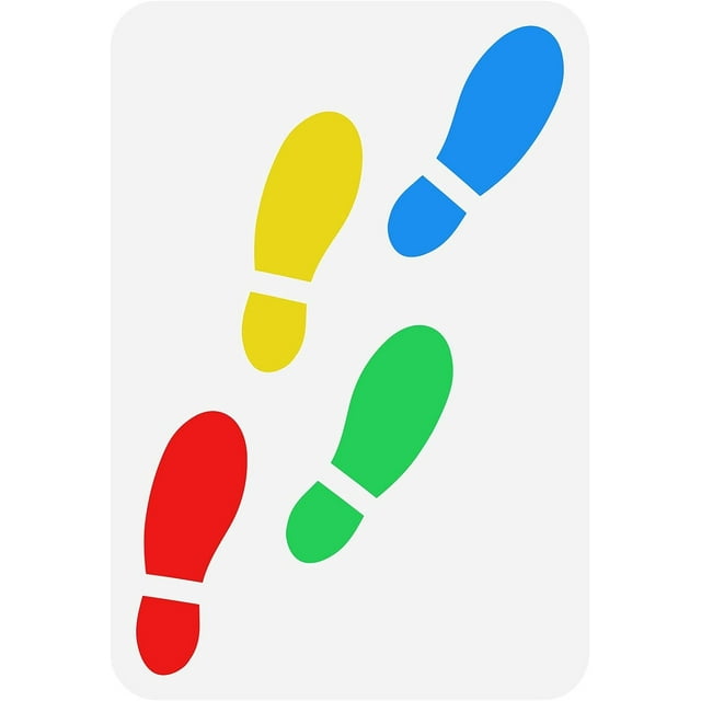 Footprint Stencil 11.7x8.3 inch Reusable Footprint Symbol Stencils for ...