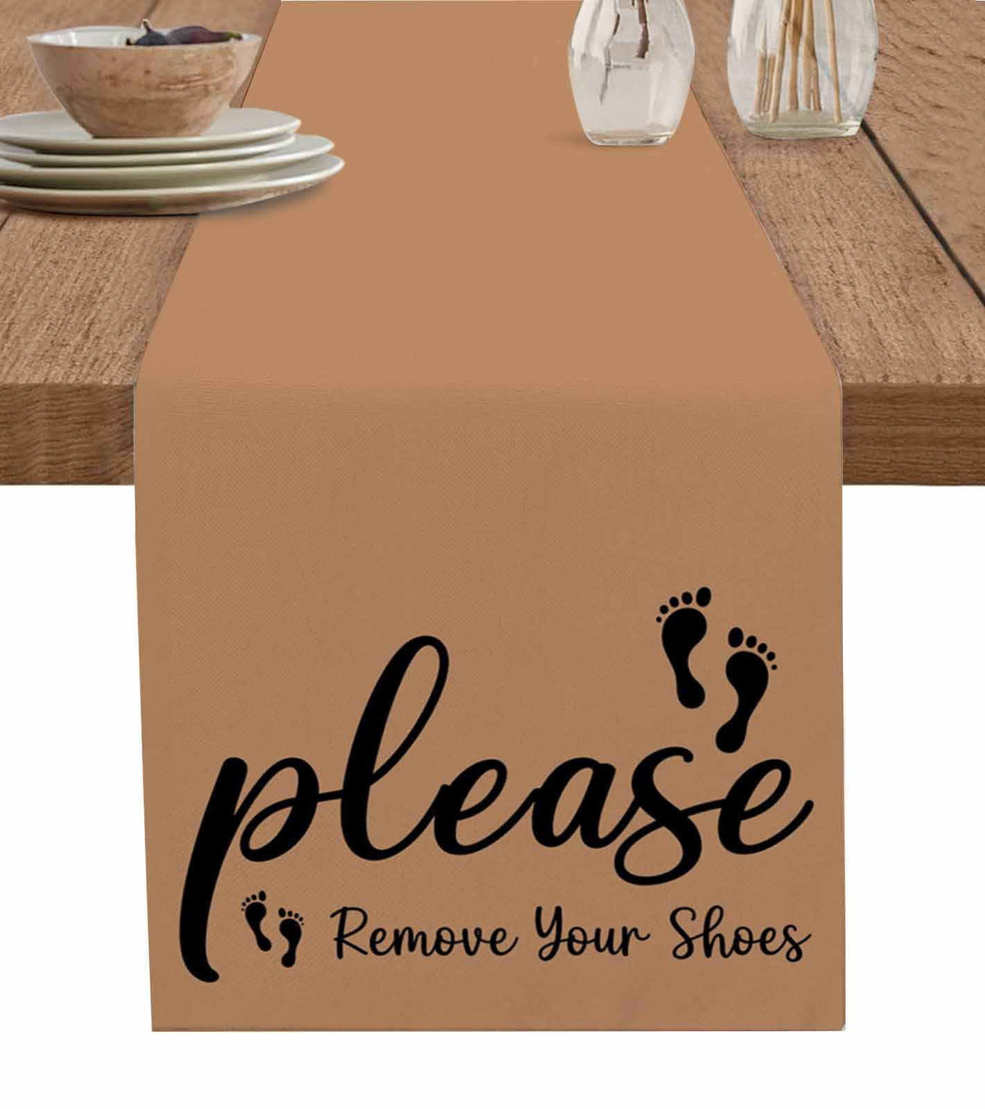 Footprint Table Runner 60 Inches, Vintage Brown Black Please Remove ...
