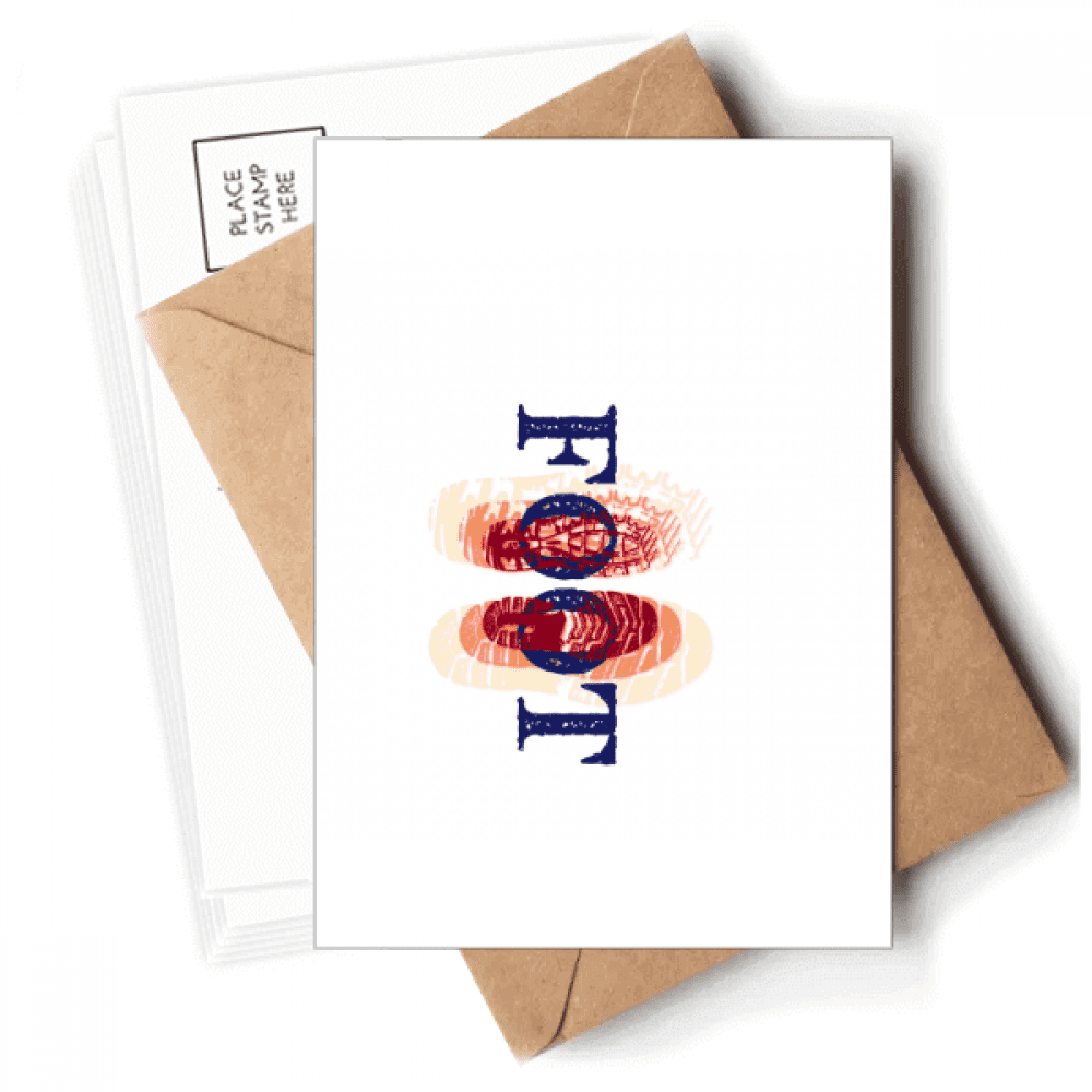 Footprints Overlap Art Deco Fashion Postcards Envelopes Blank Note ...