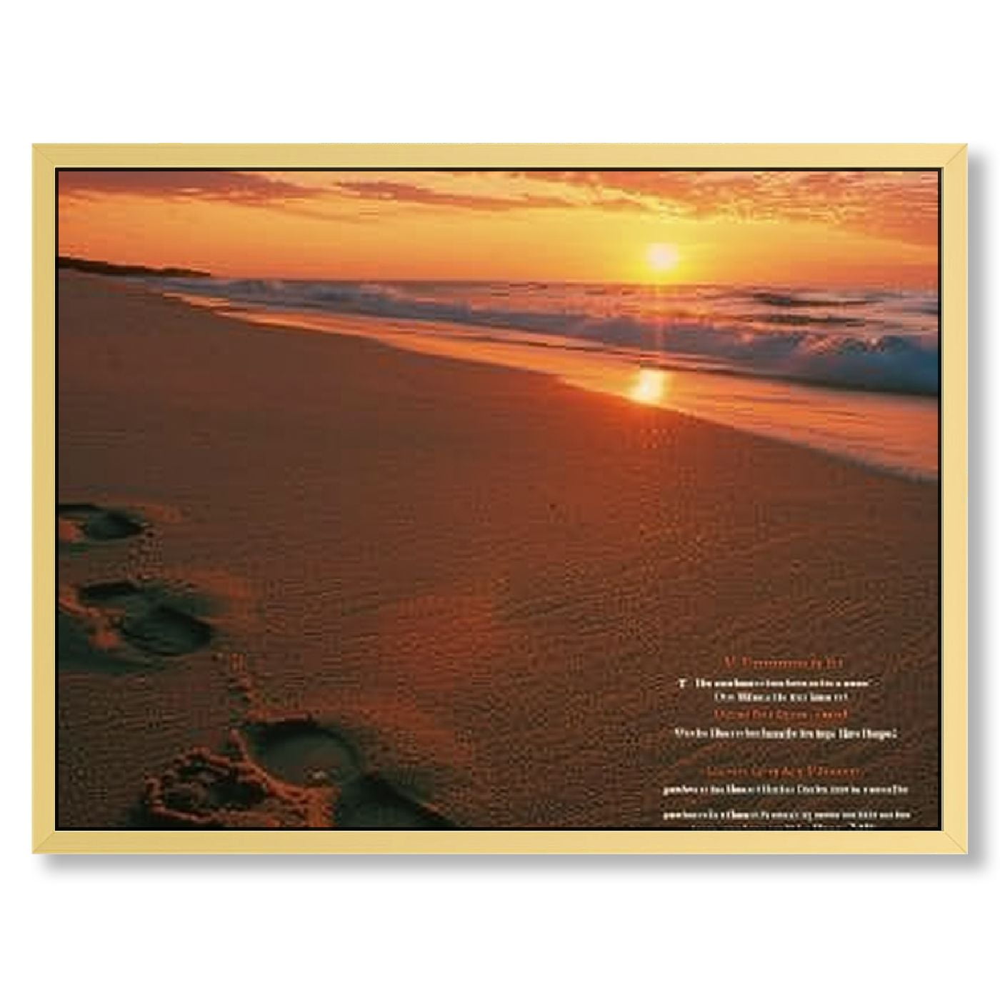 Footprints Poster in the Sand Motivational Wall Decor Art Print ...