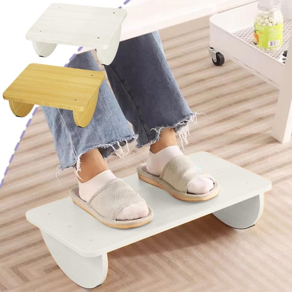 Footrest,Ergonomic Rockable Under-Desk Footstool with Height Adjustment ...