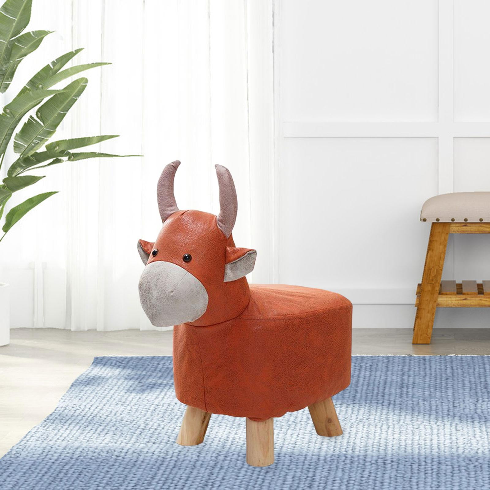 Footrest Ottoman Animal Footstool Cute Cartoon Shoes Changing Chair ...