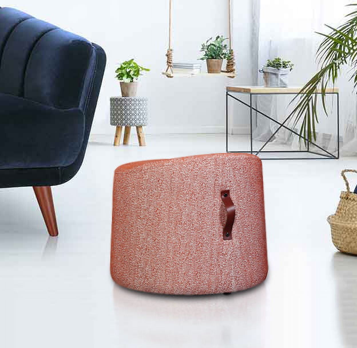 Footrest Ottomans, CRESCENT PUFF OTTOMAN - RED, Storage Ottomans ...
